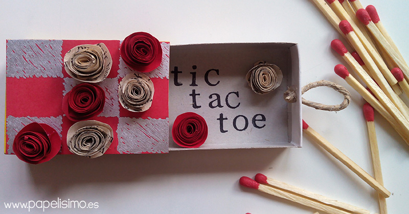 Tic Tac Toe: El 3 en Raya versión mini en caja de cerillas - Papelisimo