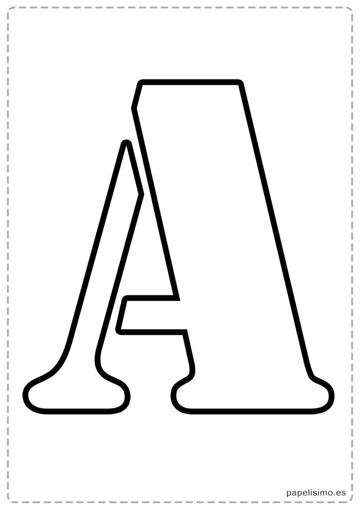 Plantillas abecedario stencil para imprimir (con ñ) - Papelisimo