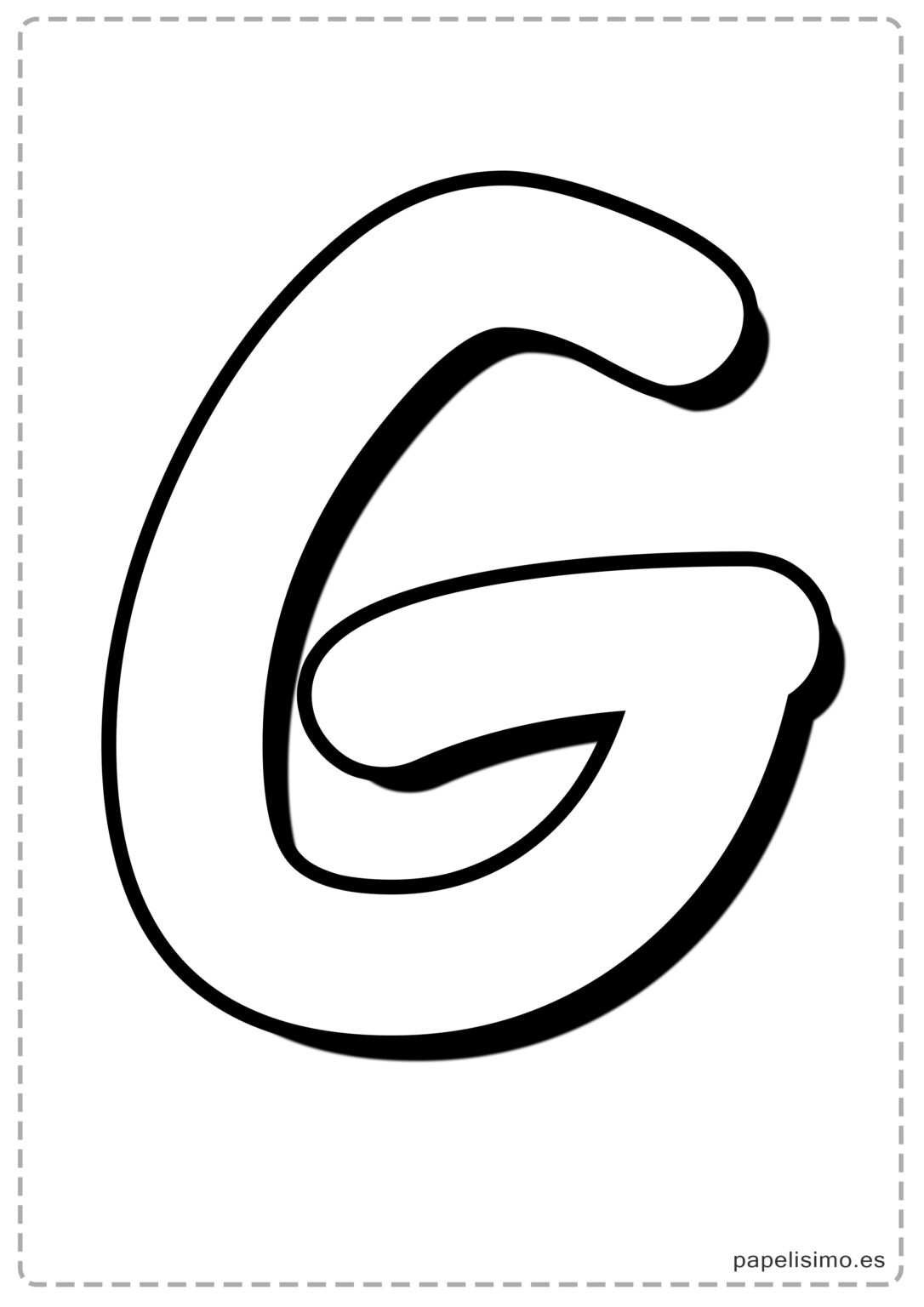 G-Abecedario-letras-grandes-imprimir-mayusculas-Comic - Papelisimo