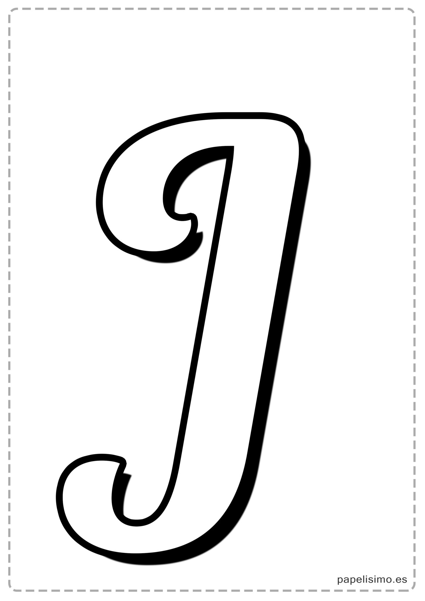 J-Abecedario-letras-grandes-imprimir-mayusculas-Cursiva-Caligrafica ...