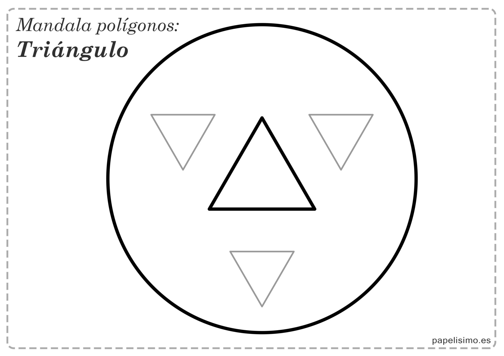 Mandalas para niños imprimir. Aprendiendo polígonos - Papelisimo