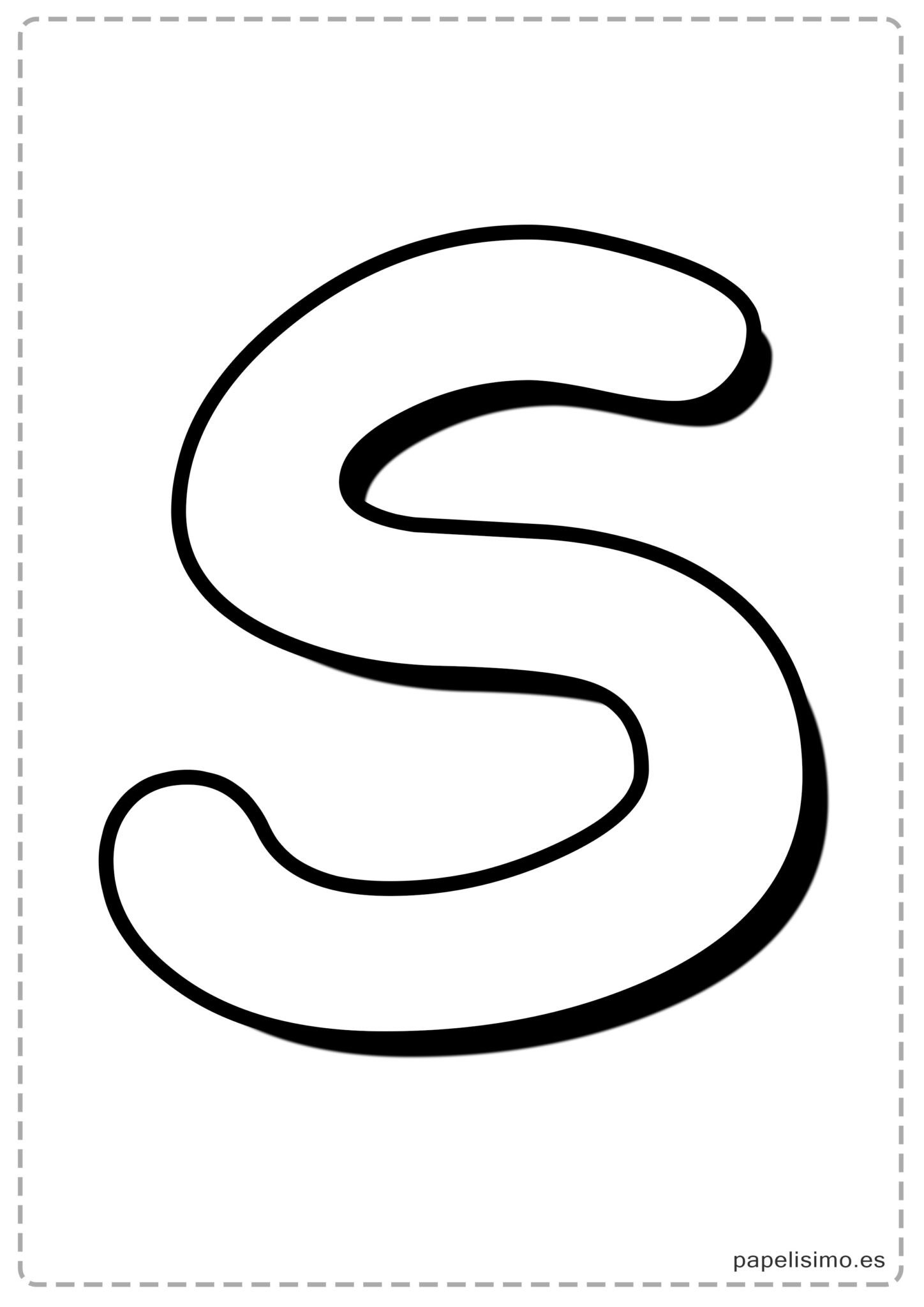 S-Abecedario-letras-grandes-imprimir-mayusculas-Comic - Papelisimo