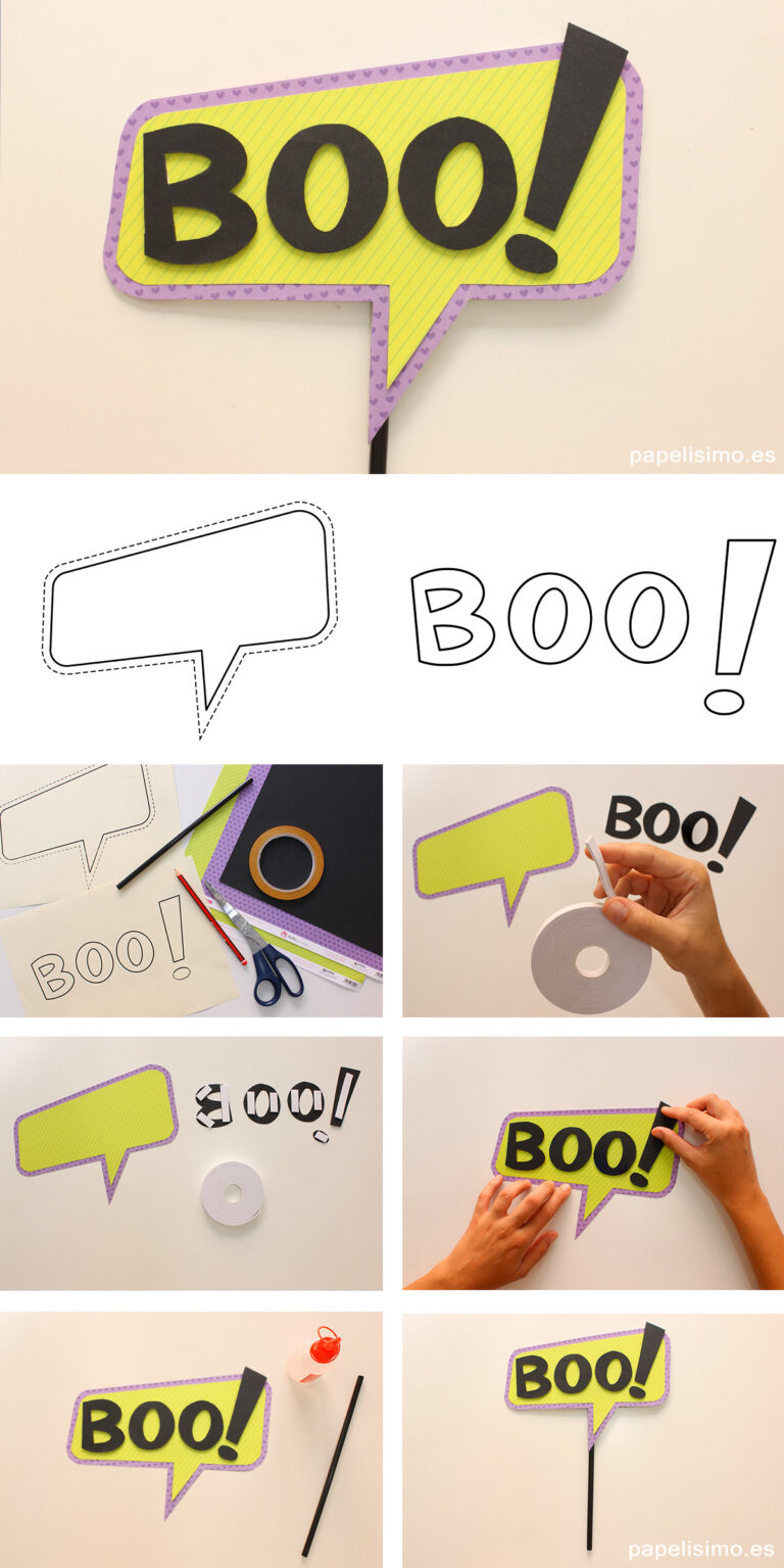 Manualidades de Halloween boo para niños Halloween-crafts boo for kids ...