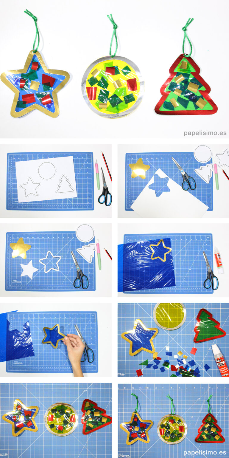 Adornos-de-Navidad-ninos-con-plantillas-imprimir-paso-a-paso - Papelisimo