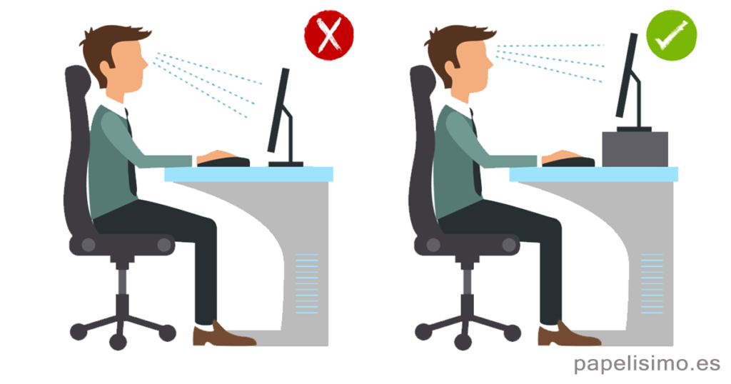 Posicion-ergonomica-altura-ojos-pantalla-ordenador - Papelisimo Posicion-ergonomica-altura-ojos-pantalla-ordenador - Papelisimo