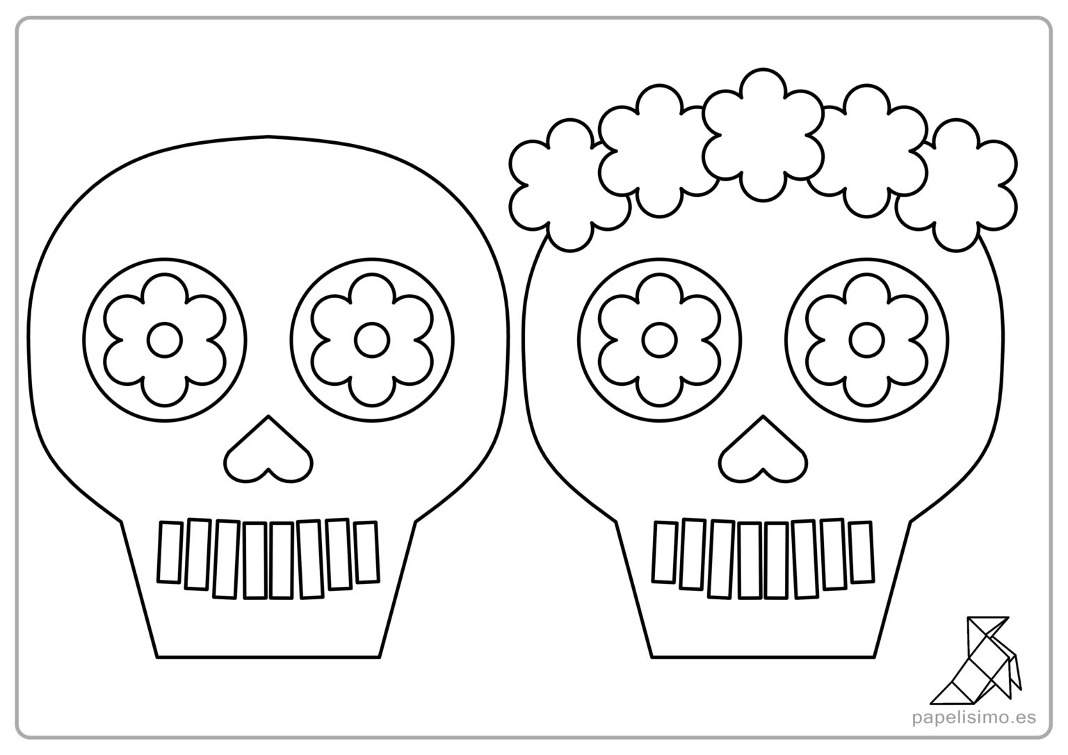Cómo hacer catrina (con plantillas) - Papelisimo