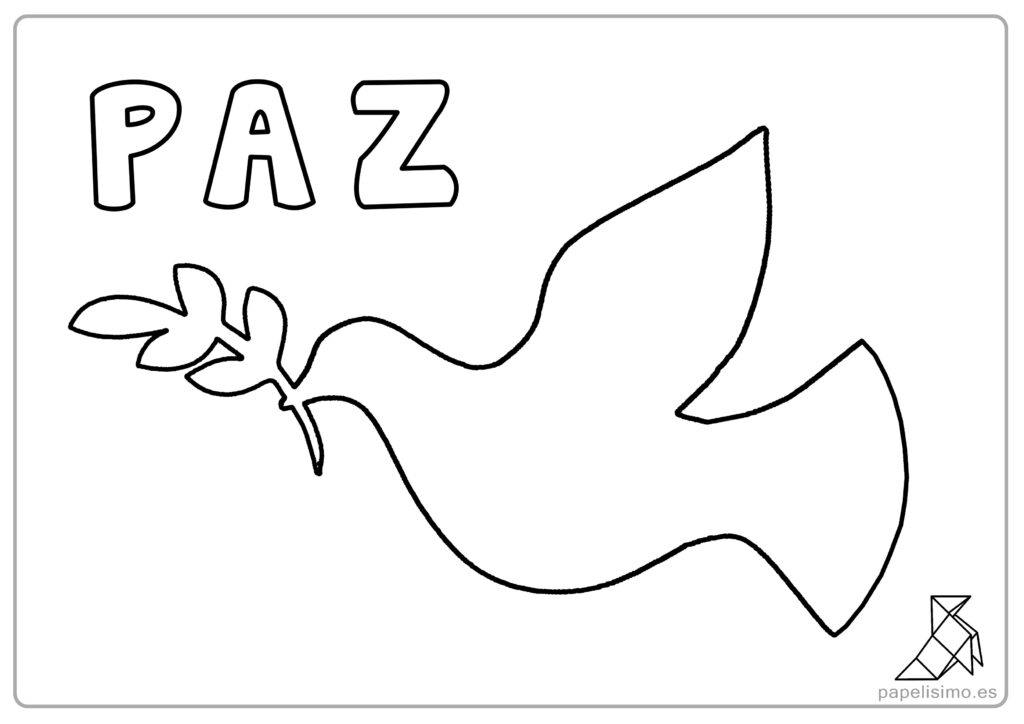 Manualidades día de la paz: Paloma de la paz - Papelisimo