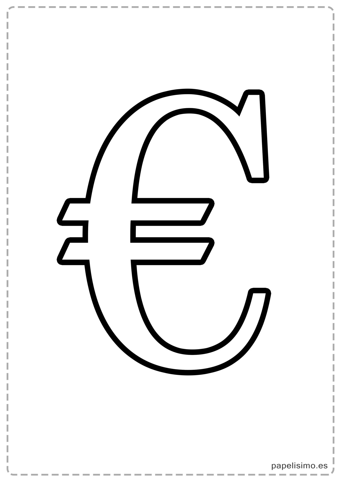 Simbolo-euro-dinero-numeros-grandes-imprimir - Papelisimo