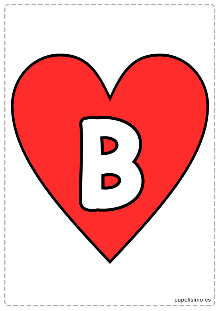 Letras con corazones para imprimir - Papelisimo