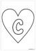 Letras con corazones para imprimir - Papelisimo
