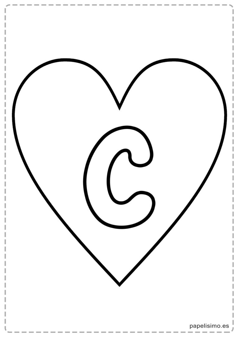 Letras con corazones para imprimir - Papelisimo