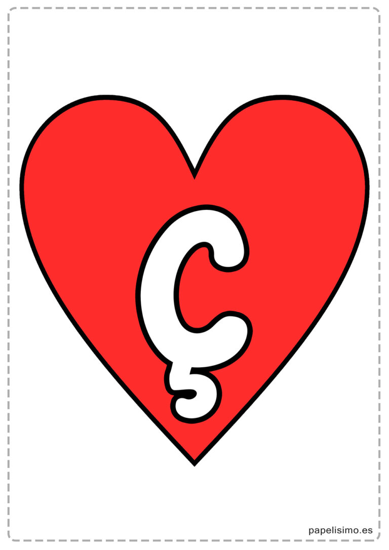 Letras con corazones para imprimir - Papelisimo