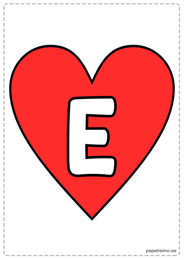 Letras con corazones para imprimir - Papelisimo