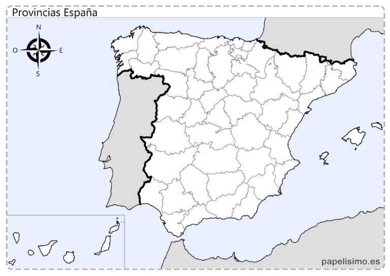 Mapas de España para imprimir (físico, político y mudo) - Papelisimo
