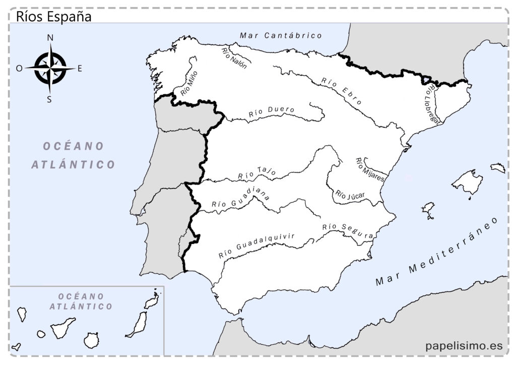 Mapas de España para imprimir (físico, político y mudo) - Papelisimo