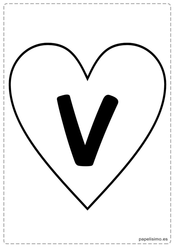 V-Abecedario-letras-imprimir-corazon-negro - Papelisimo