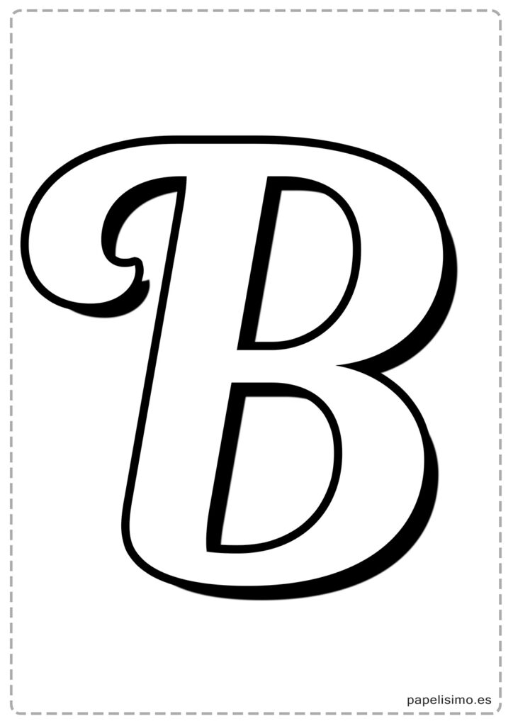 B-letra-imprimir-mayuscula-cursiva-caligrafica - Papelisimo