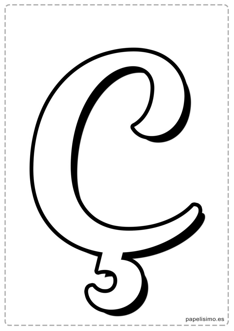 Ç Letra Imprimir Mayuscula Cursiva Caligrafica Papelisimo