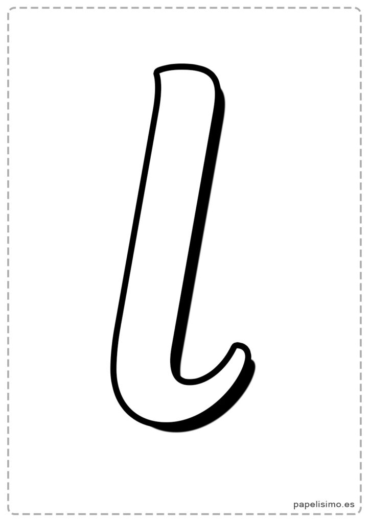 L-letra-imprimir-minuscula-cursiva-caligrafica - Papelisimo