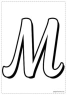 M-letra-imprimir-mayuscula-cursiva-caligrafica - Papelisimo