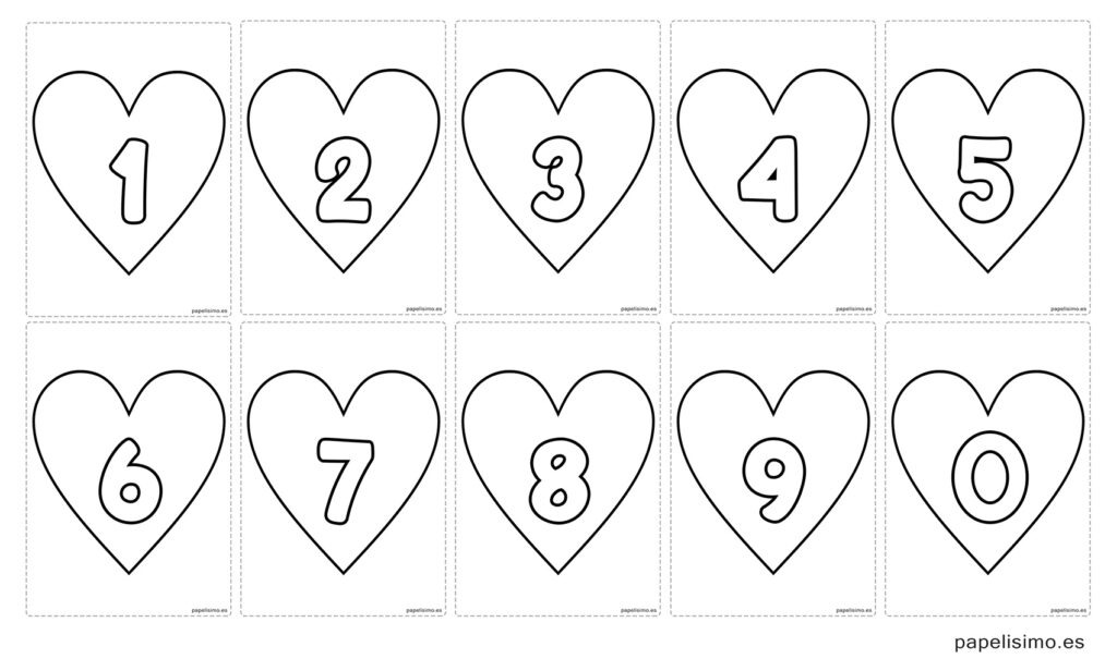 Numeros-en-corazones-para-imprimir-1-al-10-blanco - Papelisimo