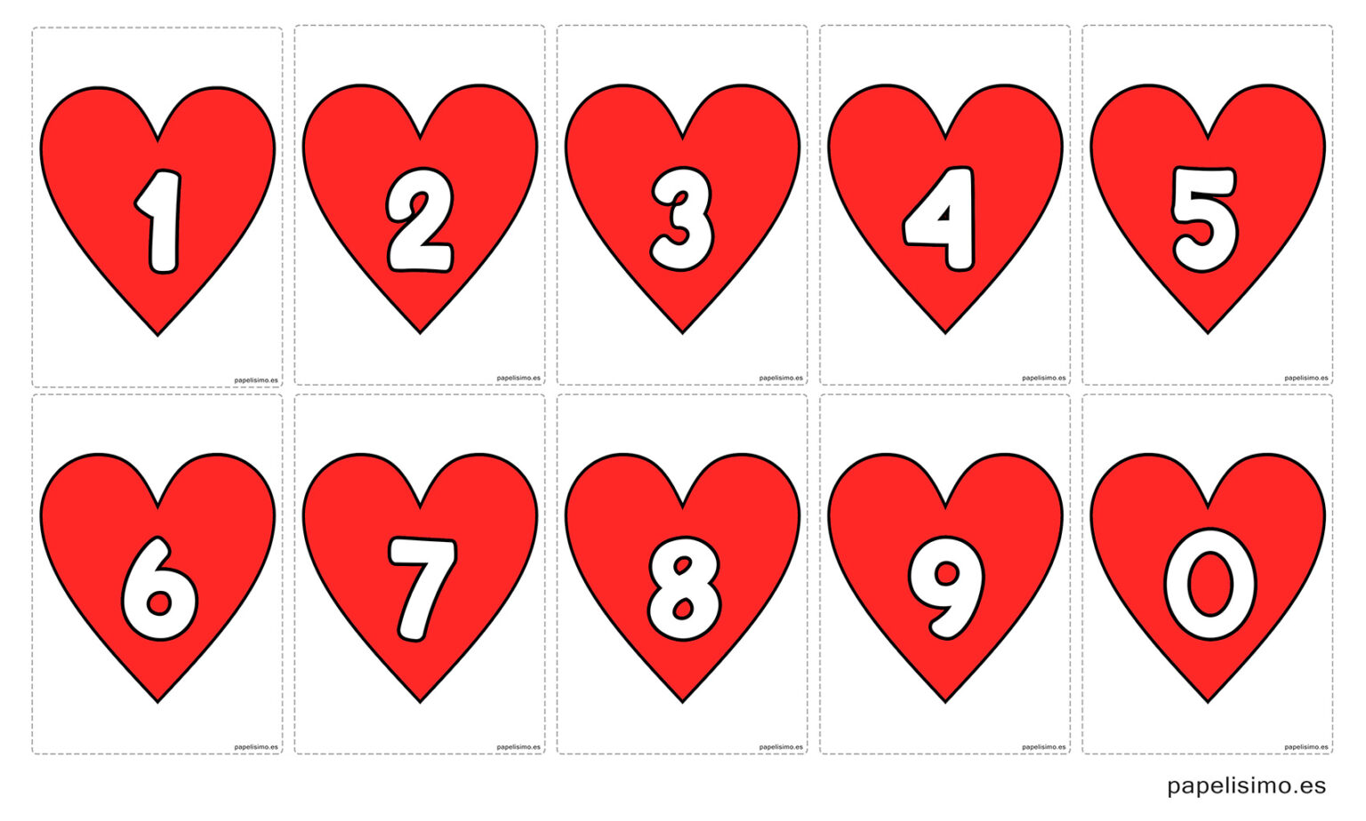 Numeros-en-corazones-para-imprimir-1-al-10-rojo - Papelisimo