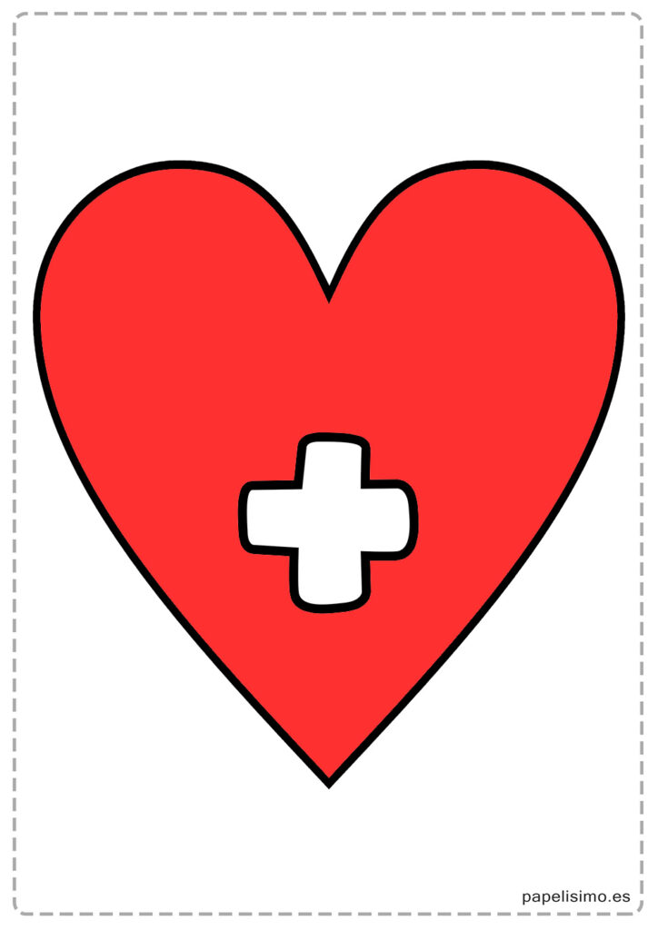 simbolo-mas-suma-imprimir-corazon-rojo - Papelisimo