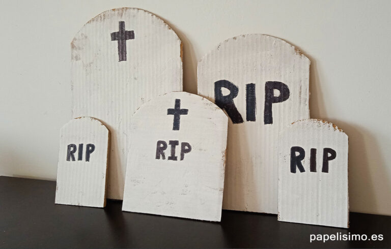 Lápidas de cartón paso a paso- Halloween - Papelisimo