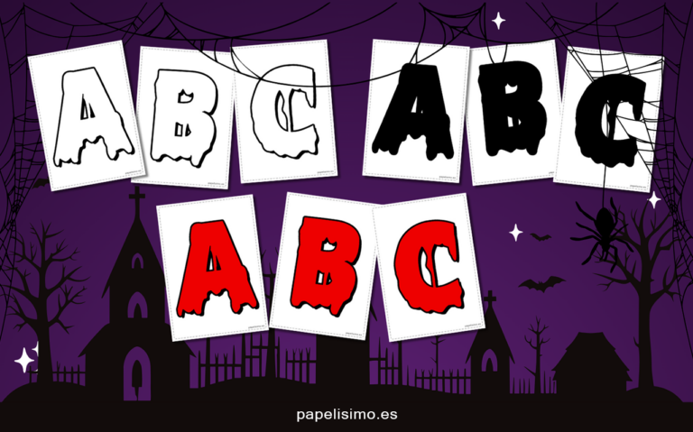 Letras Halloween para imprimir (incluye ñ) - Papelisimo